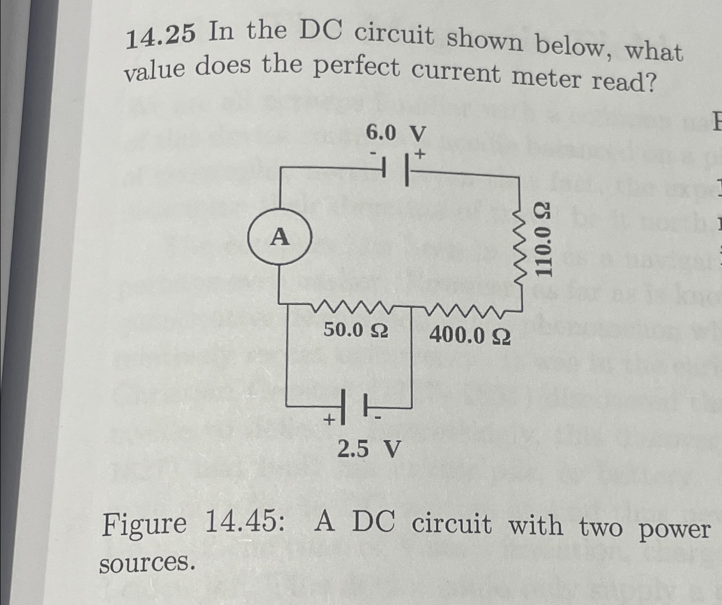 Solved 14.25 ﻿In the DC circuit shown below, what value does | Chegg.com