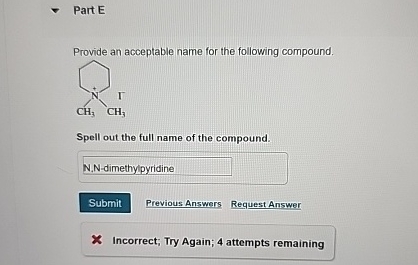 Part EProvide an acceptable name for the following | Chegg.com