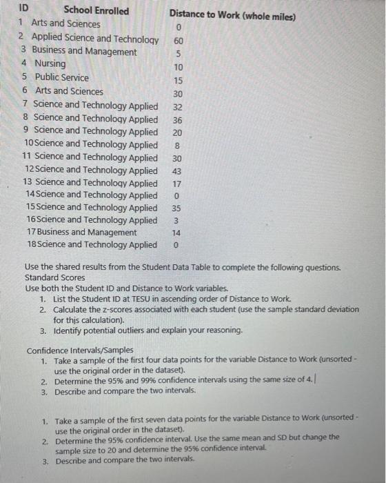 Solved Use the shared results from the Student Data Table to | Chegg.com