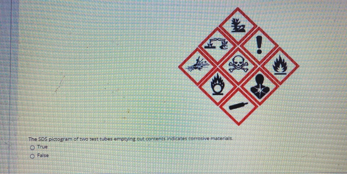 Solved G。 2 The SDS pictogram of two test tubes emptying out | Chegg.com