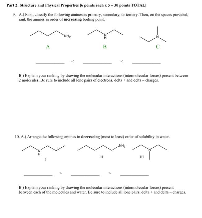 Solved 2: Structure and Physical Properties [6 points each | Chegg.com