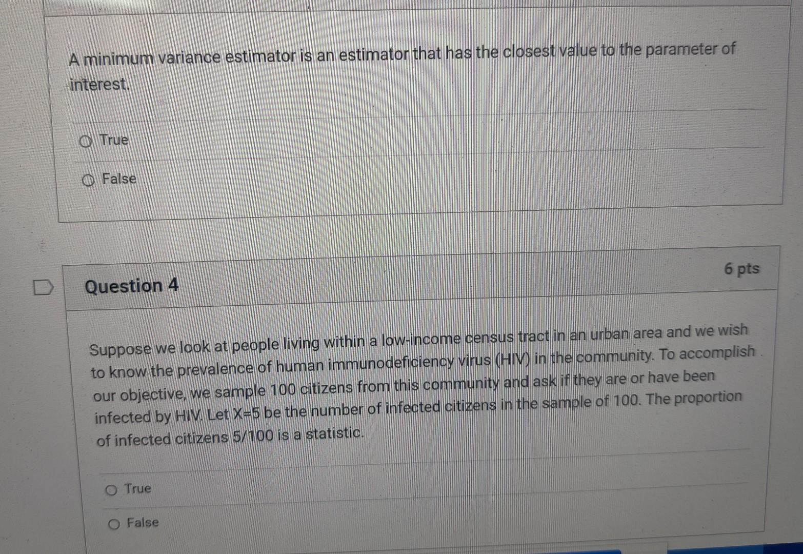 Solved A minimum variance estimator is an estimator that has | Chegg.com Solved A minimum variance estimator is an estimator that has | Chegg.com