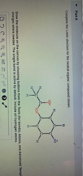 Solved Part A Complete the Lewis structure for the neutral | Chegg.com