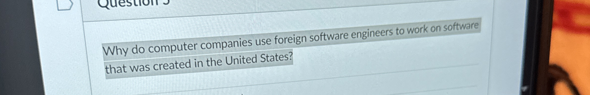 Solved Why do computer companies use foreign software | Chegg.com