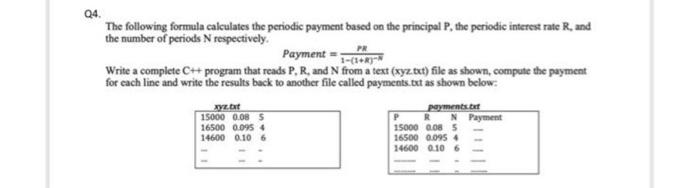 Solved 24. The following formula calculates the periodic | Chegg.com