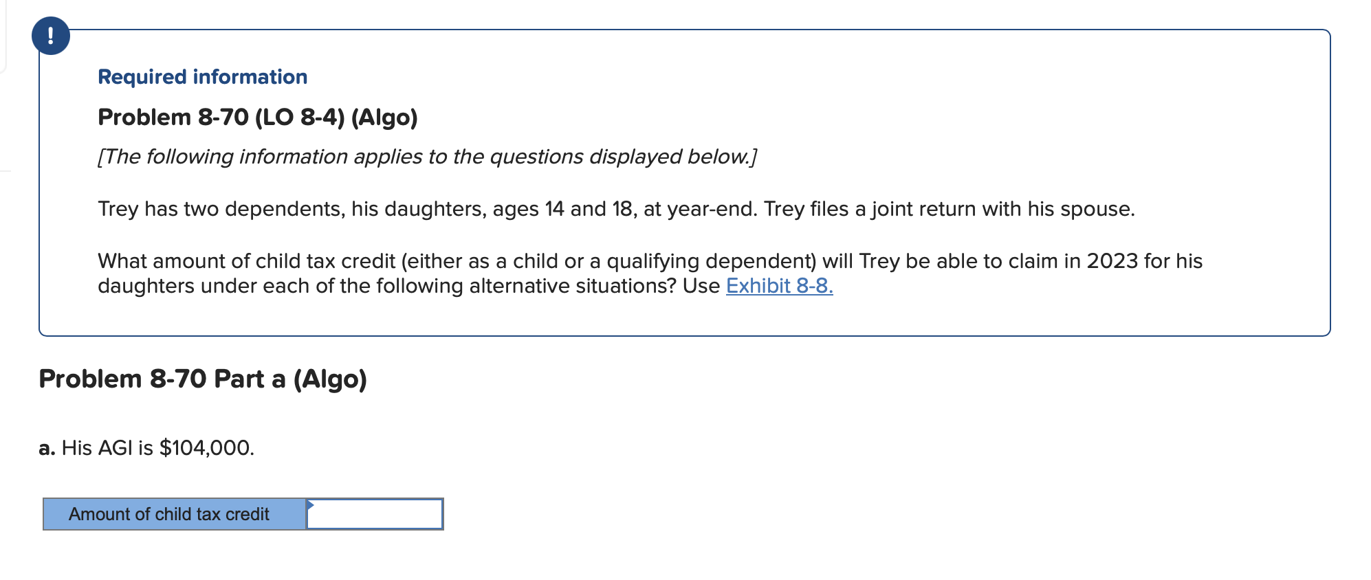 Solved Required informationProblem 8-70 (LO 8-4) (Algo)[The | Chegg.com