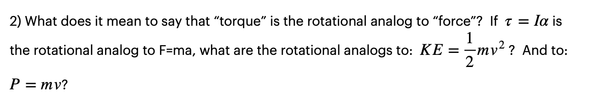 Solved What does it mean to say that "torque" is the | Chegg.com