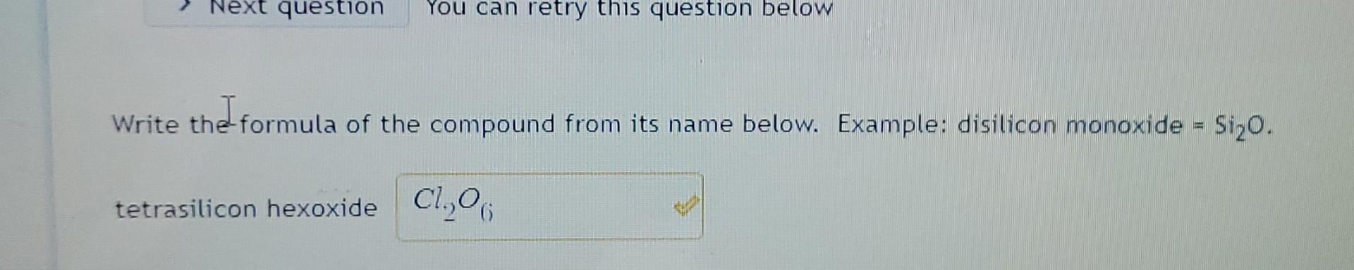 Solved Write the-formula of the compound from its name | Chegg.com
