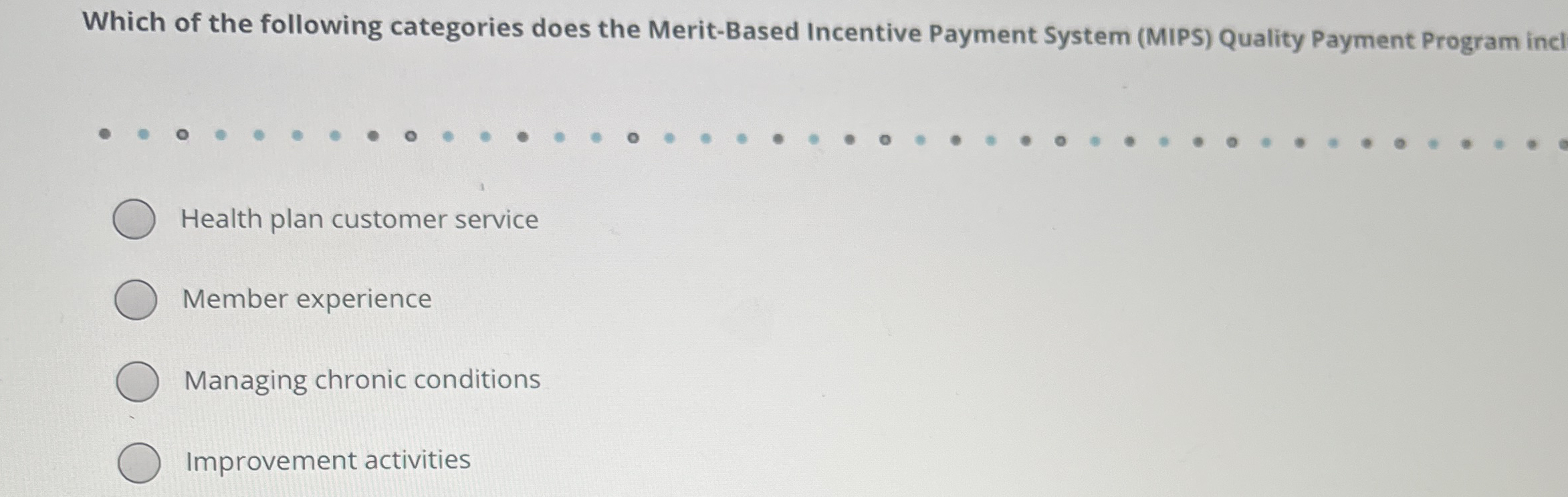 Solved Which of the following categories does the | Chegg.com