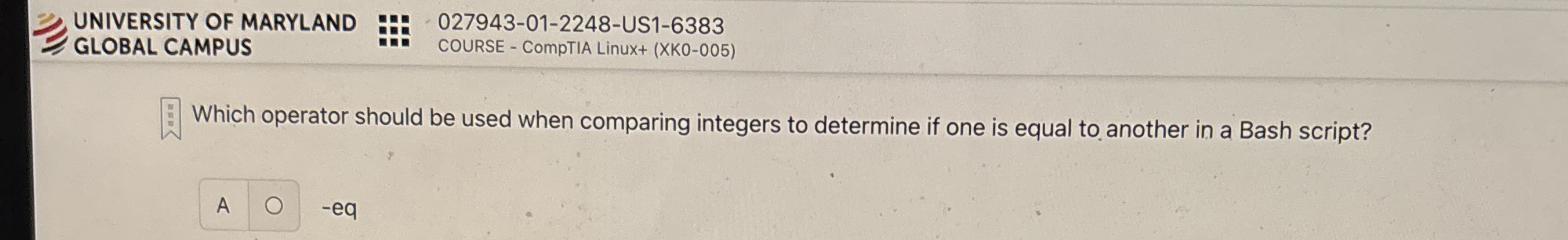 Solved Which operator should be used when comparing integers | Chegg.com