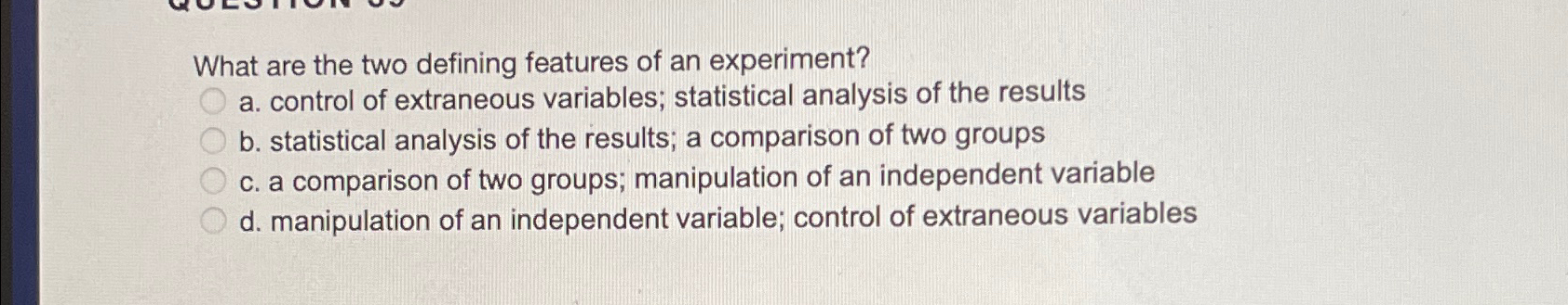 Solved What are the two defining features of an | Chegg.com