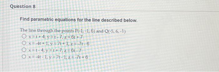 Solved Find the point of intersection between the plane of | Chegg.com
