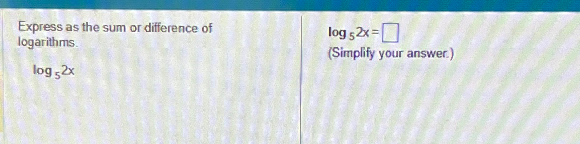 Solved Express as the sum or difference of | Chegg.com