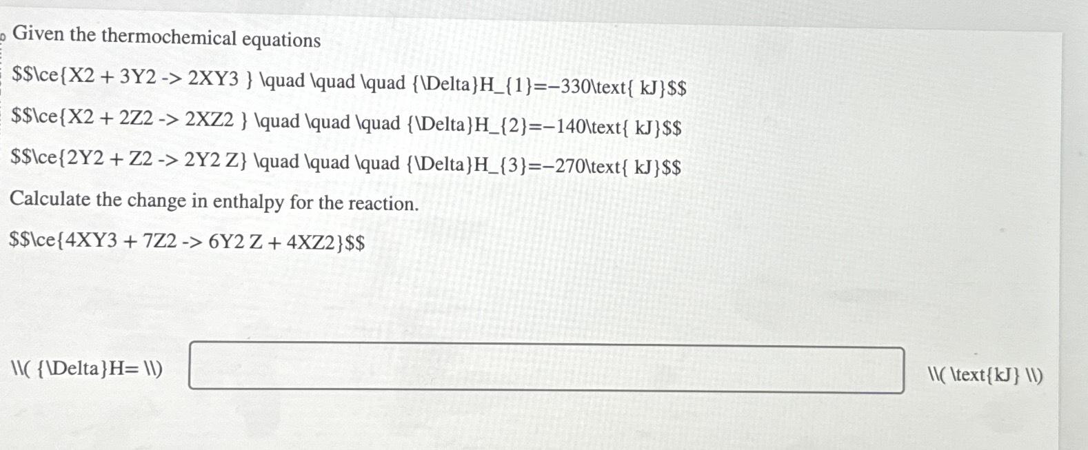 Solved Given the thermochemical equations$$ lce | Chegg.com
