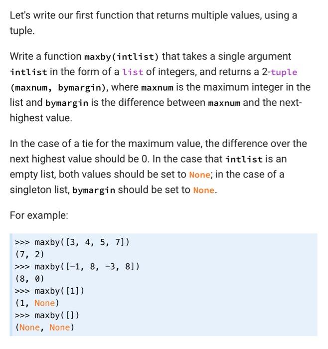 Solved Write a function mymax () that takes a single | Chegg.com