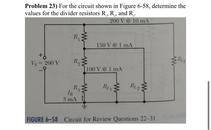 Solved Problem 23) For the circuit shown in Figure 6-58, | Chegg.com