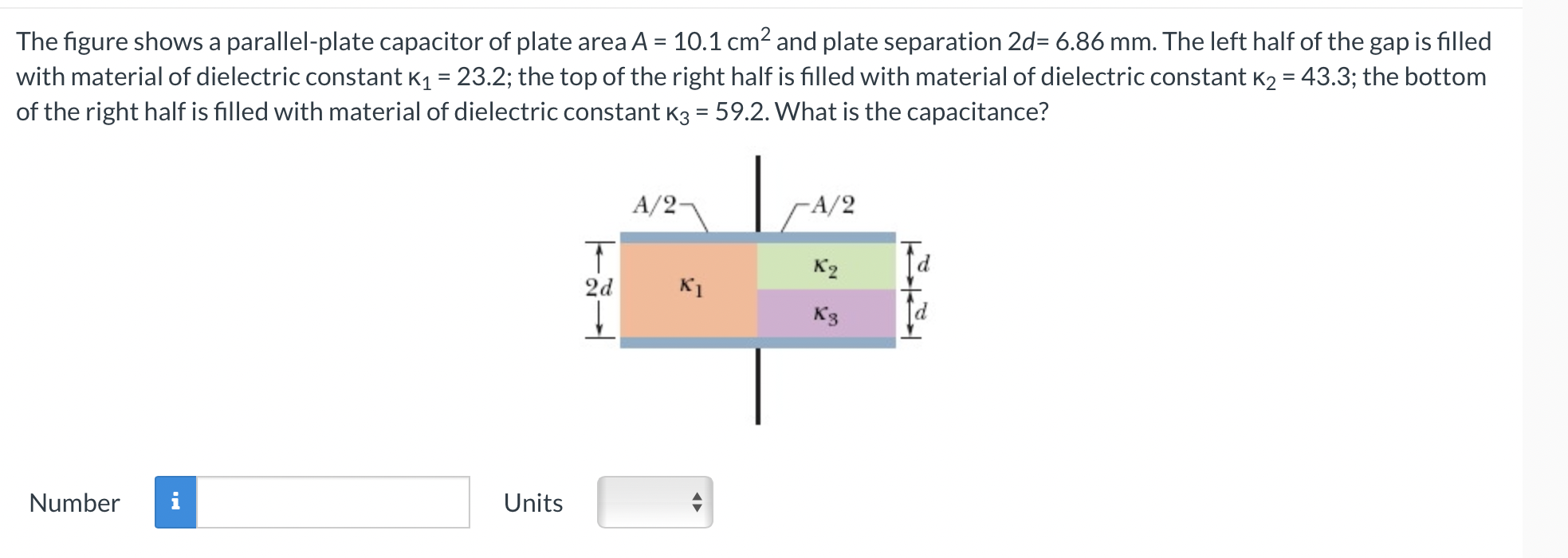 Solved The figure shows a parallel-plate capacitor of ﻿plate | Chegg.com