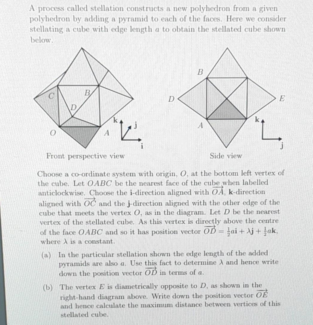 Solved A process called stellation constructs a new | Chegg.com