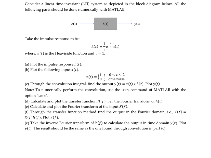 Solved Consider a linear time-invariant (LTI) ﻿system as | Chegg.com