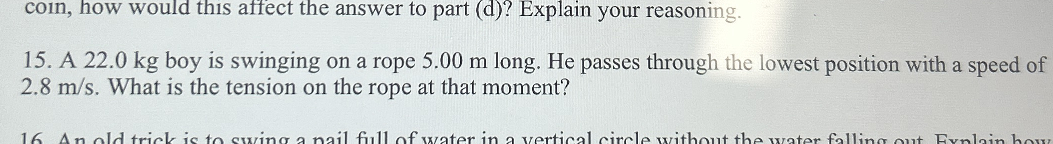 Solved coin, how would this affect the answer to part (d)? | Chegg.com