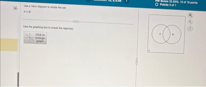 Solved Use a Venn diagram to shade the set. Use the graphing | Chegg.com