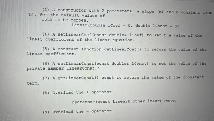 Recall that a linear equation is an equation of the | Chegg.com