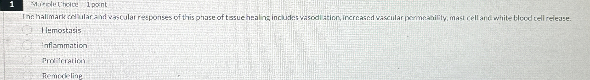 Solved 1 ﻿Multiple Choice 1 ﻿pointThe hallmark cellular and | Chegg.com
