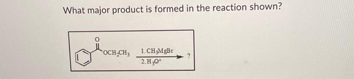 Solved What major product is formed in the reaction shown? | Chegg.com