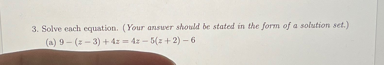 Solved Solve each equation. (Your answer should be stated in | Chegg.com