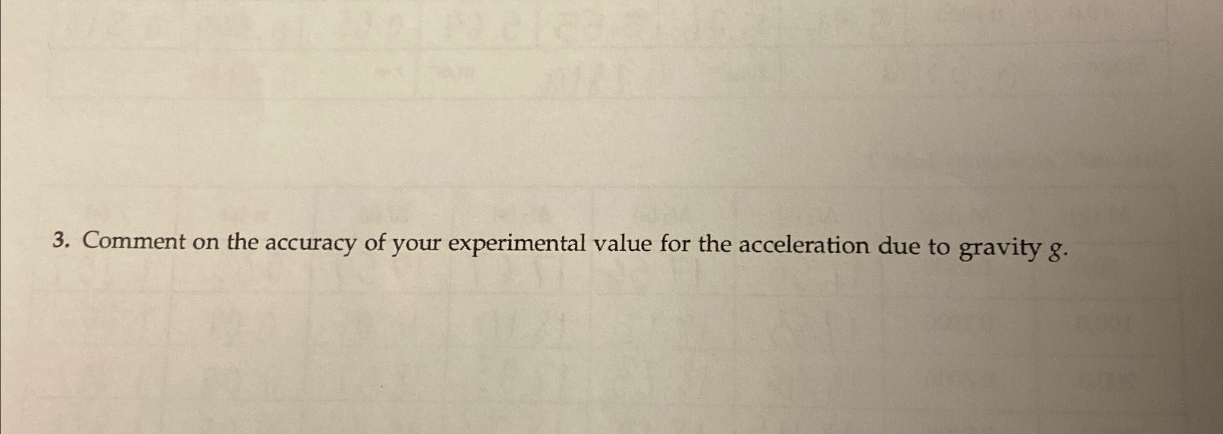 Solved Comment on the accuracy of your experimental value | Chegg.com