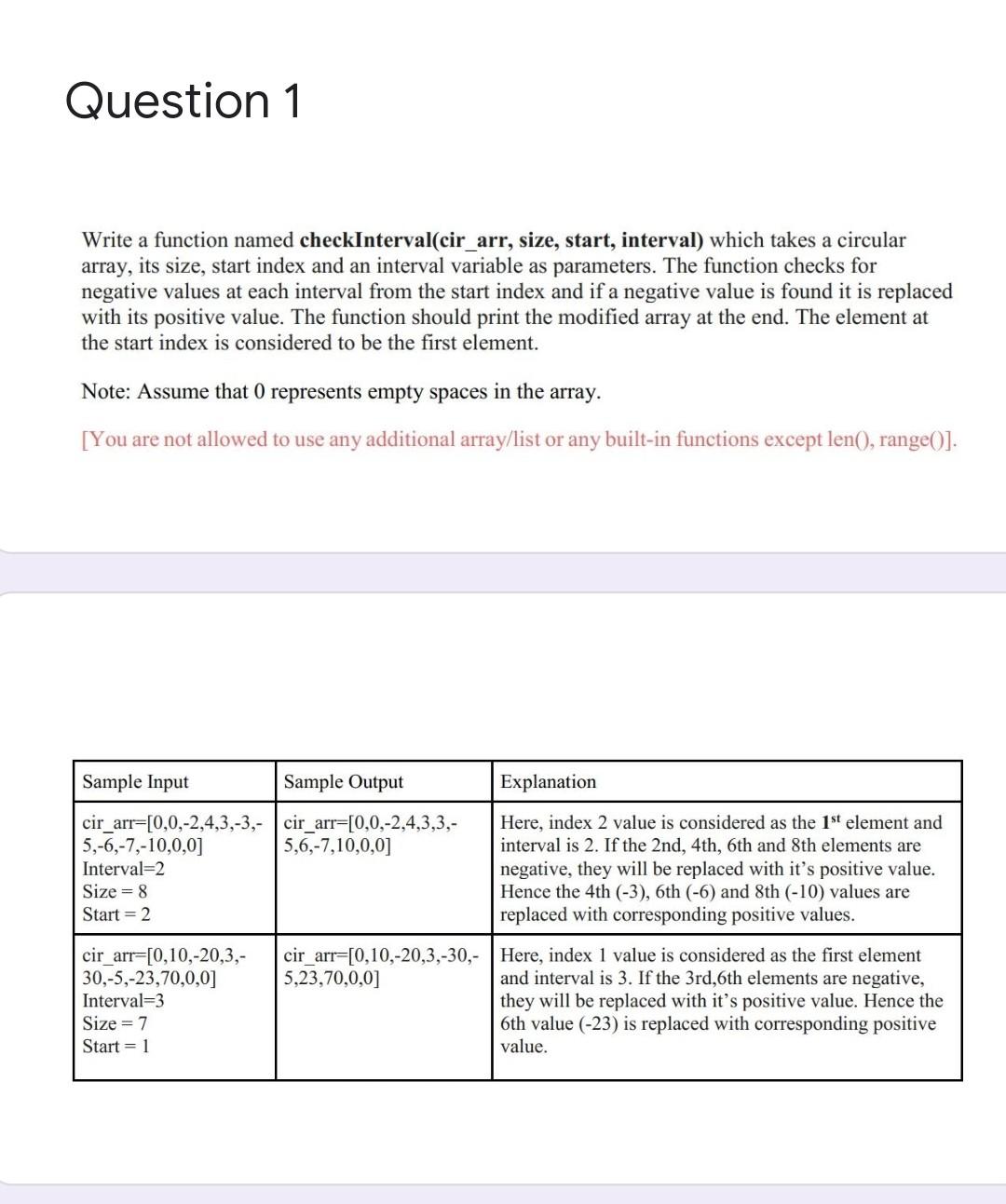 Solved Question 1 a Write a function named | Chegg.com