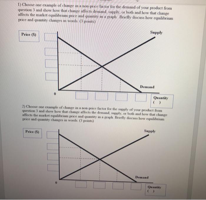 Solved 1) Choose one example of change in a non price factor | Chegg.com