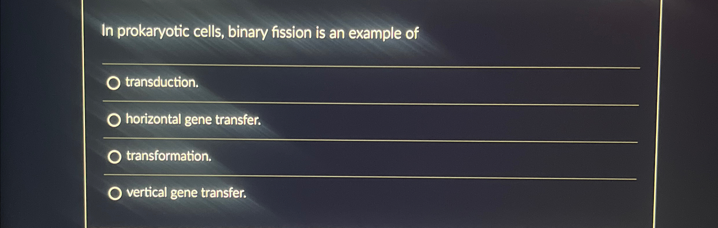 Solved In prokaryotic cells, binary fission is an example | Chegg.com