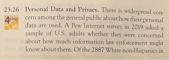 Solved 26 Personal Data and Privacy. There is widespread | Chegg.com