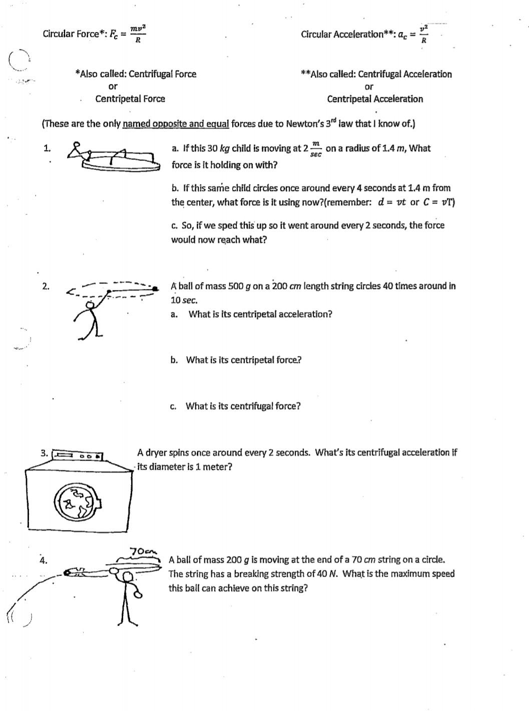 Solved mp2 Circular Force*: FC = Circular Acceleration**: ac | Chegg.com