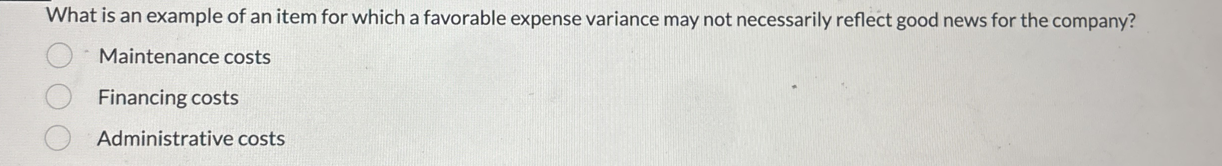 Solved What is an example of an item for which a favorable | Chegg.com