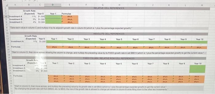 Solved A Microsoft Excel spreadsheet is laid out in a grid | Chegg.com