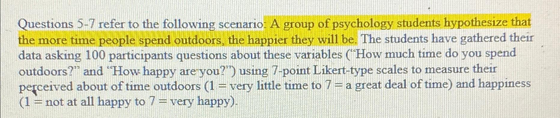 Solved Questions 5-7 ﻿refer to the following scenario: A | Chegg.com