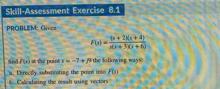 Solved Skill-Assessment Exercise 8.1 PROBLEM: Given F(s) = | Chegg.com