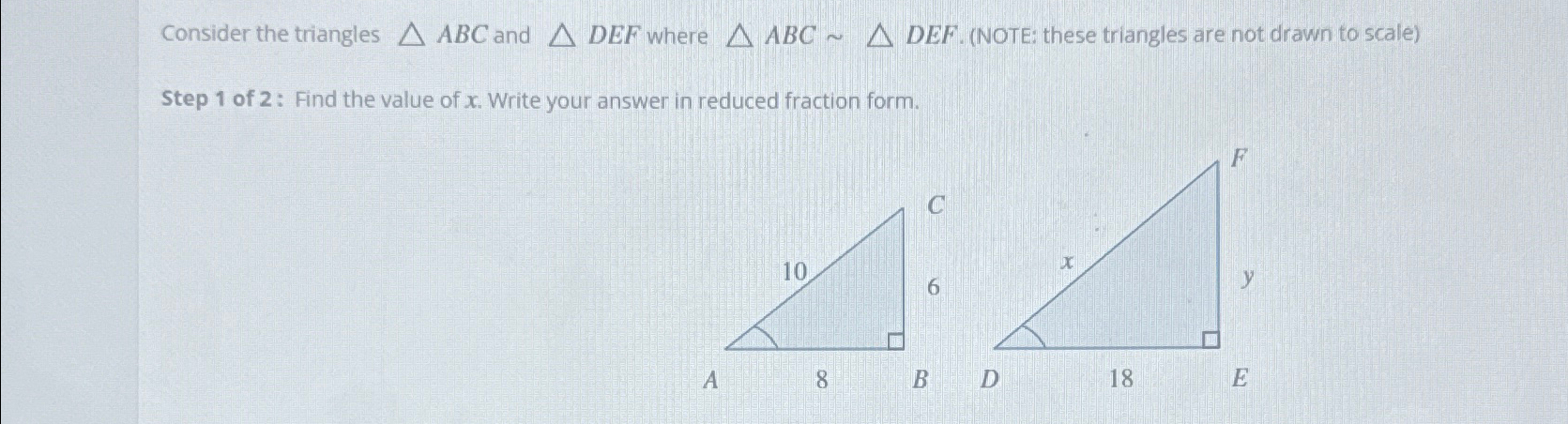 Solved Consider the triangles q, ﻿ABC and q, ﻿DEF where q, | Chegg.com