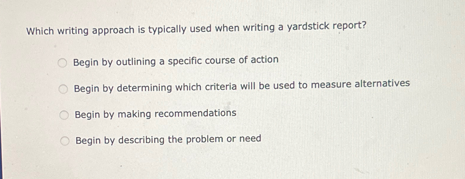 Solved Which writing approach is typically used when writing | Chegg.com