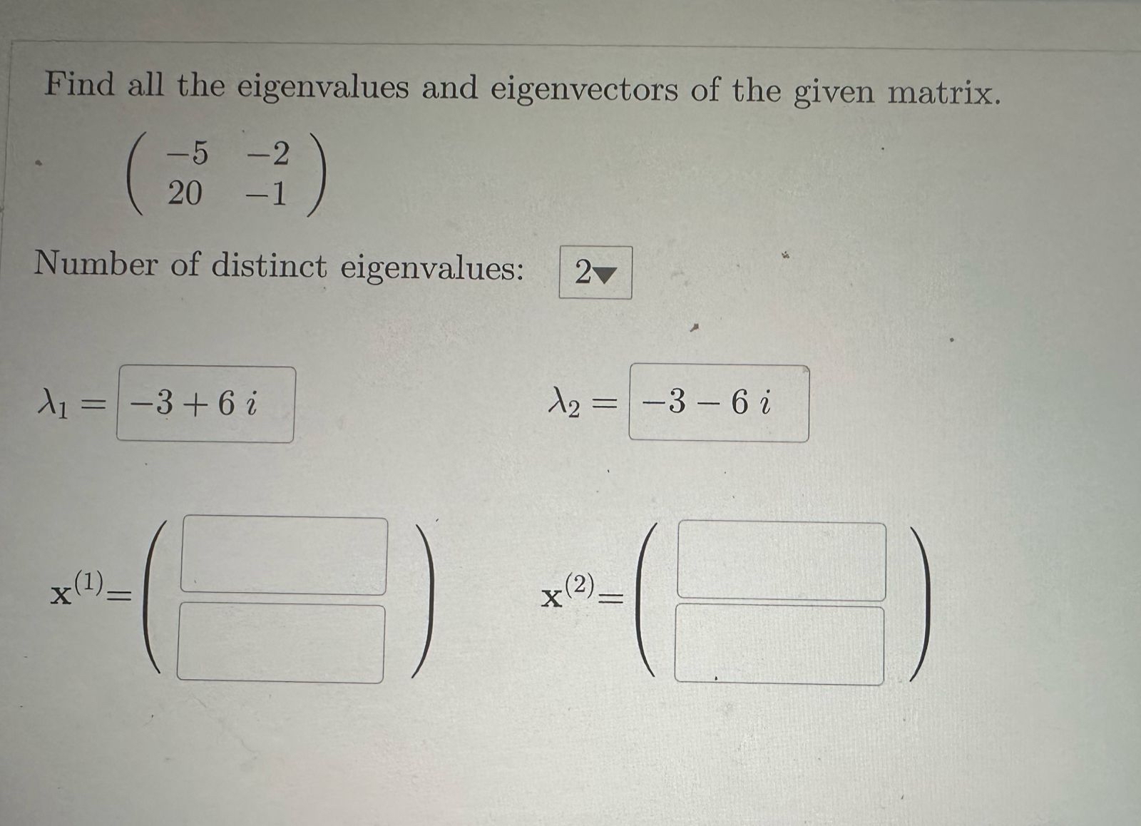 Solved Find all the eigenvalues and eigenvectors of the | Chegg.com