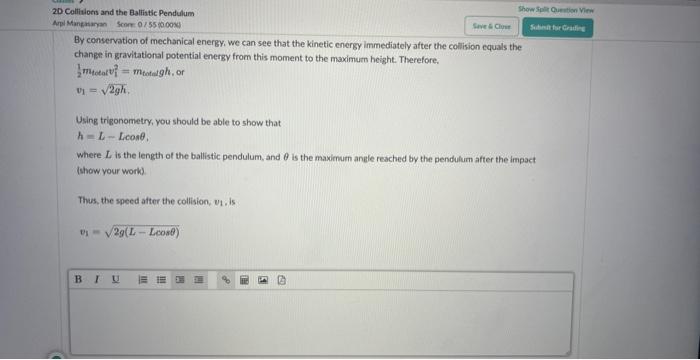 Solved 1. We can use conservation of momentum principles to | Chegg.com
