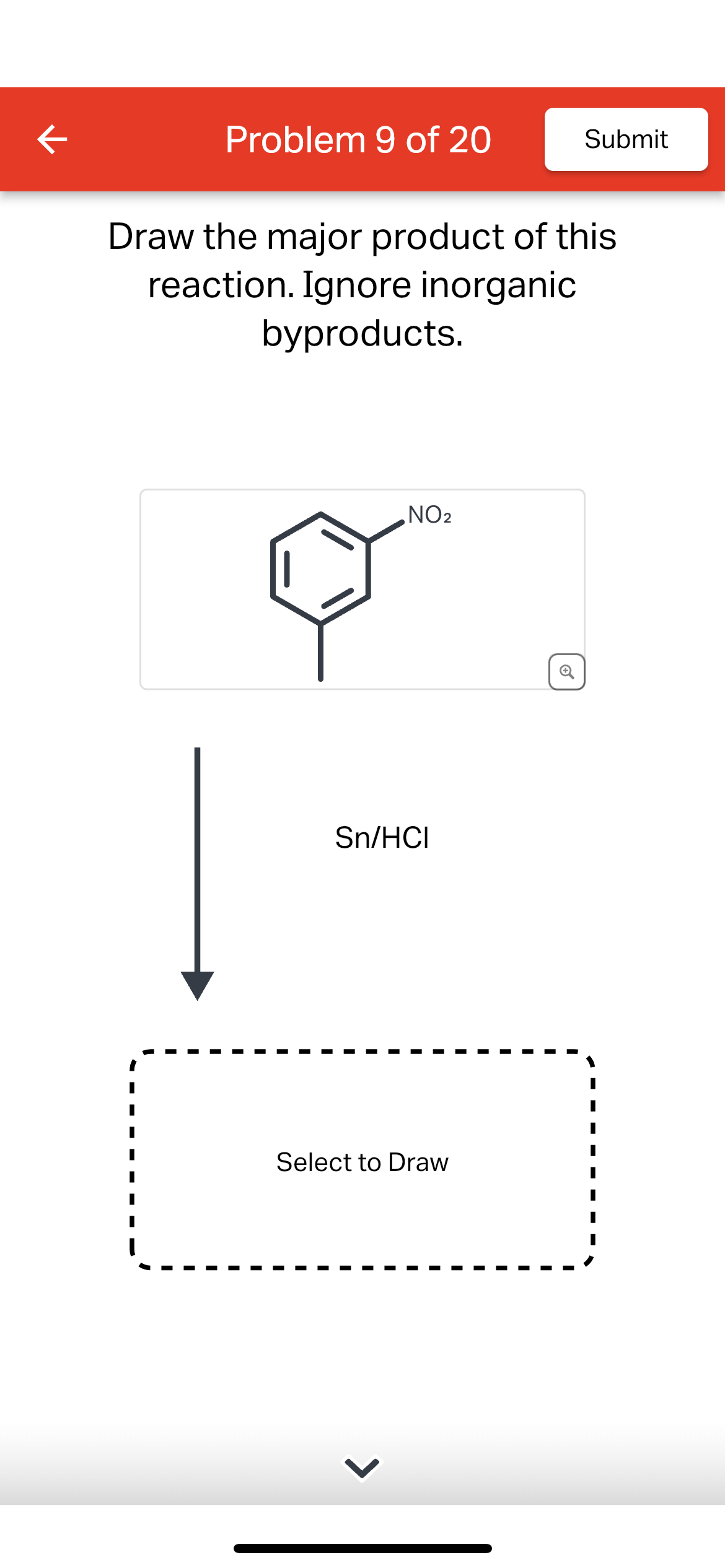 Solved Problem 9 ﻿of 20Draw the major product of this | Chegg.com