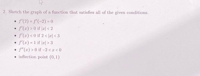 Solved Sketch the graph of a function that satisfies all of | Chegg.com