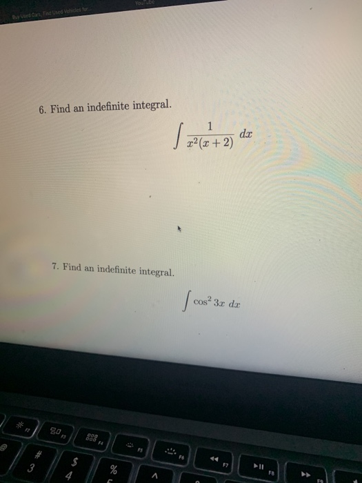Solved Youtube 6. Find an indefinite integral. x2(x + 2) da | Chegg.com