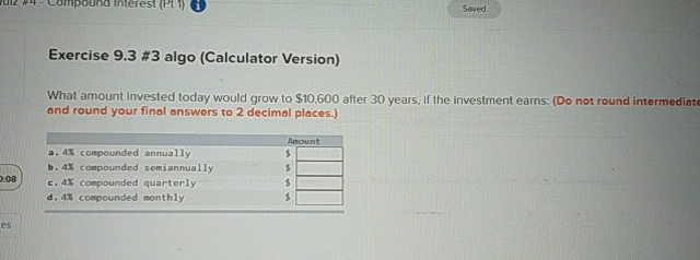 Solved Exercise 9.3 ﻿#3 ﻿algo (Calculator Version)What | Chegg.com