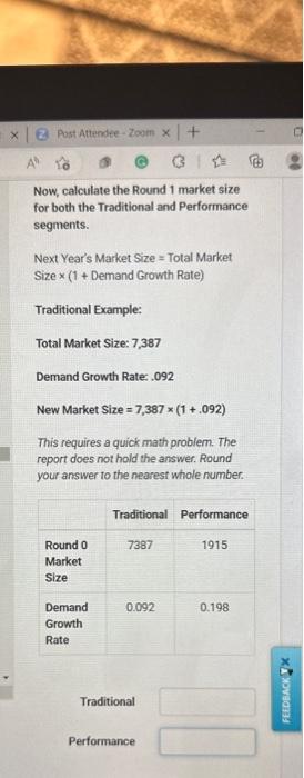 Solved Now, calculate the Round 1 market size for both the | Chegg.com