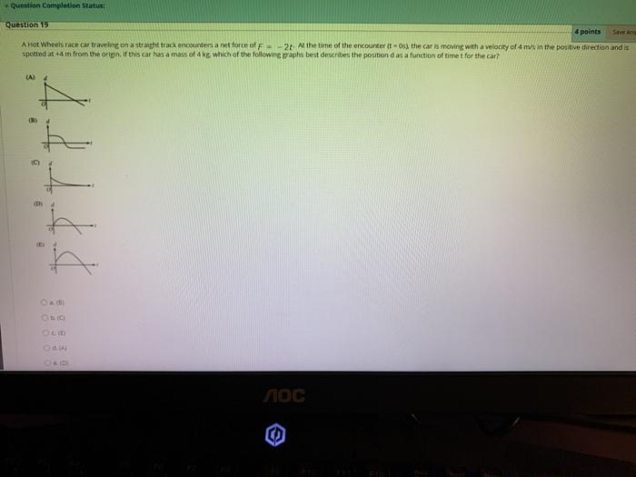 Solved Question Completion Status: Question 19 4 points | Chegg.com