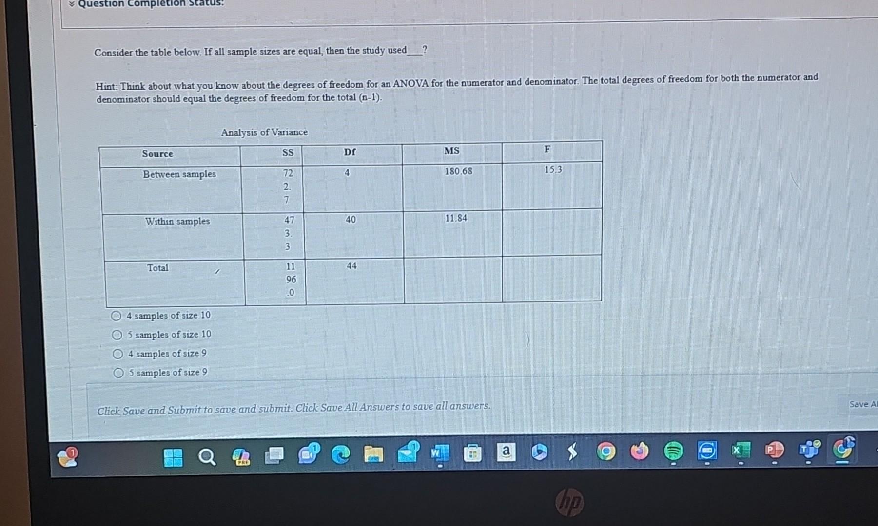 Solved Consider the table below. If all sample sizes are | Chegg.com